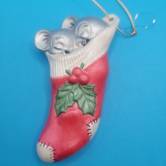 Vintage | Holiday | Vintage Ceramic Mice Stocking 7s80s | Poshmark
